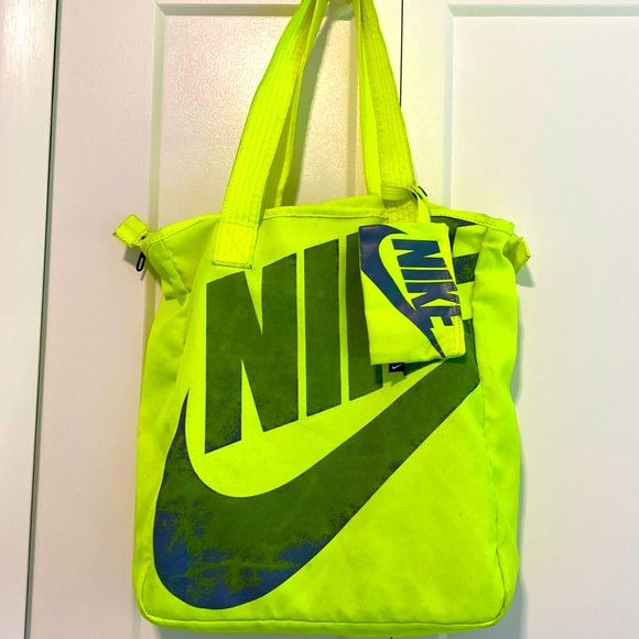 Nike | Bags | Nike Fluorescent Tote Bag With Detachable Nike Zipper ...